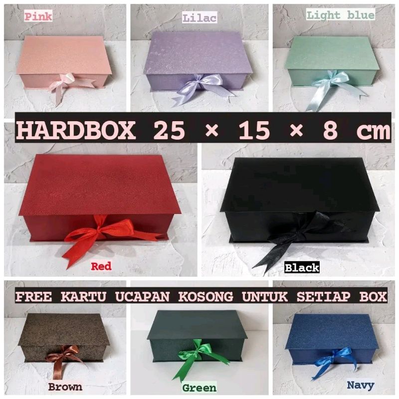 Jual BOX HAMPERS 25X15X8 / KOTAK KADO / GIFT BOX / HARDBOX | Shopee Indonesia