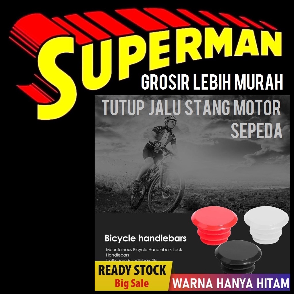 Jual W6 TUTUP JALU STANG SEPEDA MOTOR HITAM tutup ujung handsgrip ...