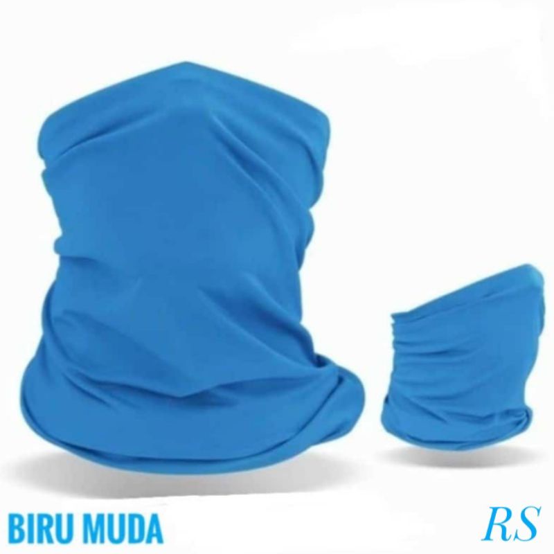 Jual Masker Buff Biru Muda Polos Slayer Multifungsi Kualitas Premium ...
