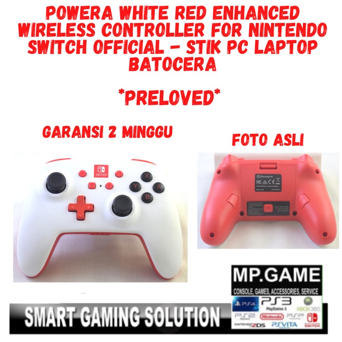 Jual Powera White Red Enhanced Wireless Controller Nintendo Switch Pc ...