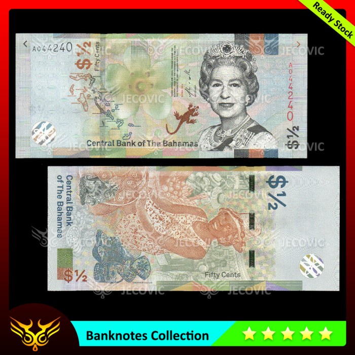 Jual BAHAMAS 1/2 Dollar / 50 Cents 2019 , UNC , Uang Asing | Shopee ...