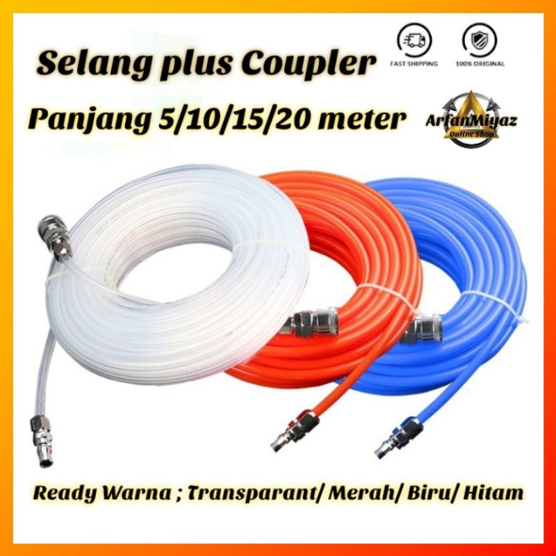 Jual Selang Angin Kompresor Poliyurehane 5 - 20 meter Pu Pneumatick ...
