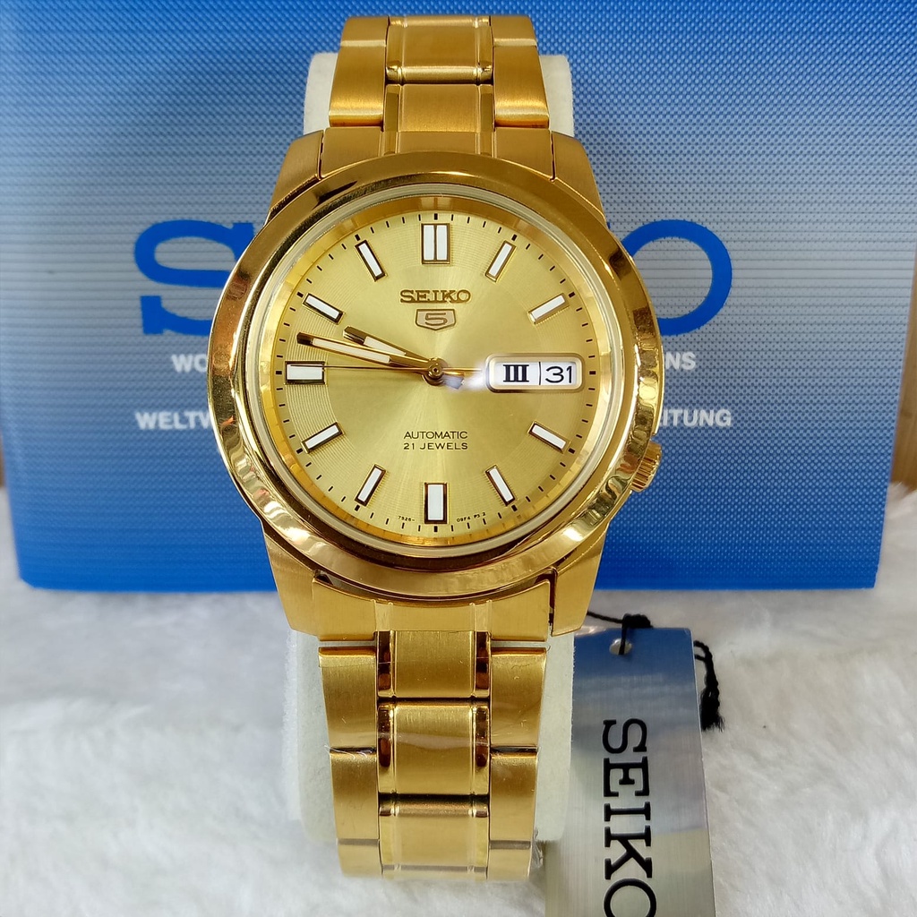 Jual Seiko 5 SNKK20K1 Automatic Gold Dial Pria Garansi 1th | Shopee ...