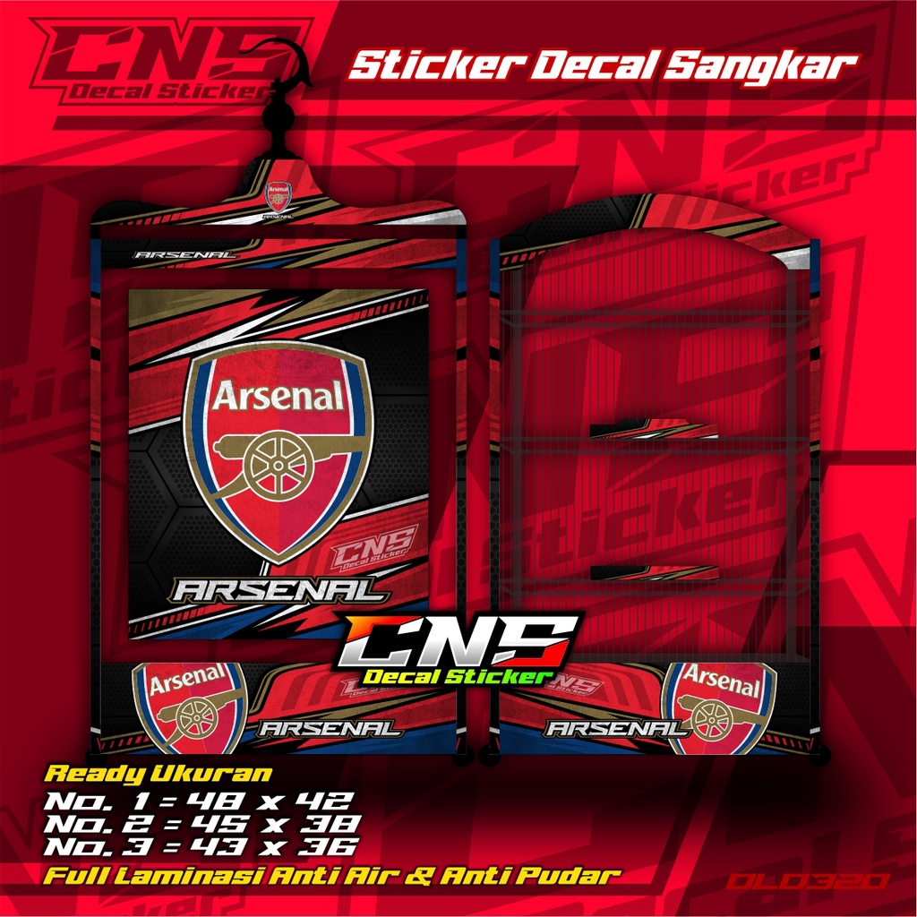 Jual Stiker Decal ARSENAL FC ORIGINAL DESIGN Sangkar Burung Kotak ...