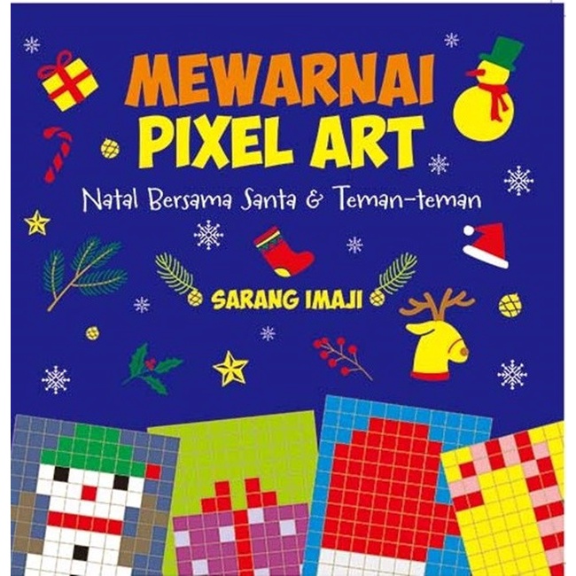 Jual Mewarnai Pixel Art-Natal Bersama Santa Dan Teman-Teman | Shopee ...