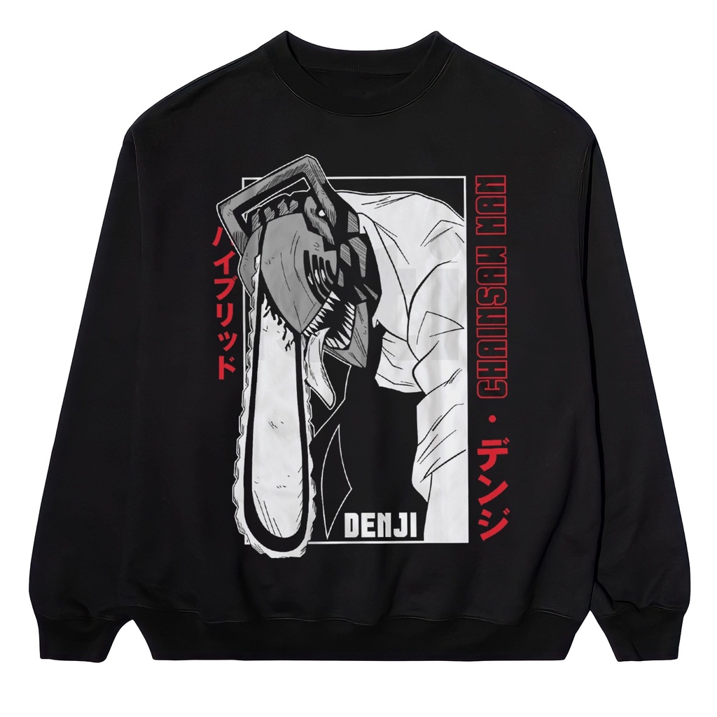 Jual Patternmerch "Chainsaw Man Denji Devil Hunter Mode Epic" Crewneck ...