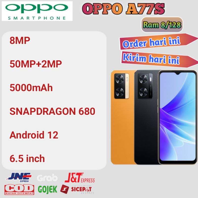 Jual OPPO A77S 8/128 GB garansi resmi Indonesia new 100%original | Shopee Indonesia