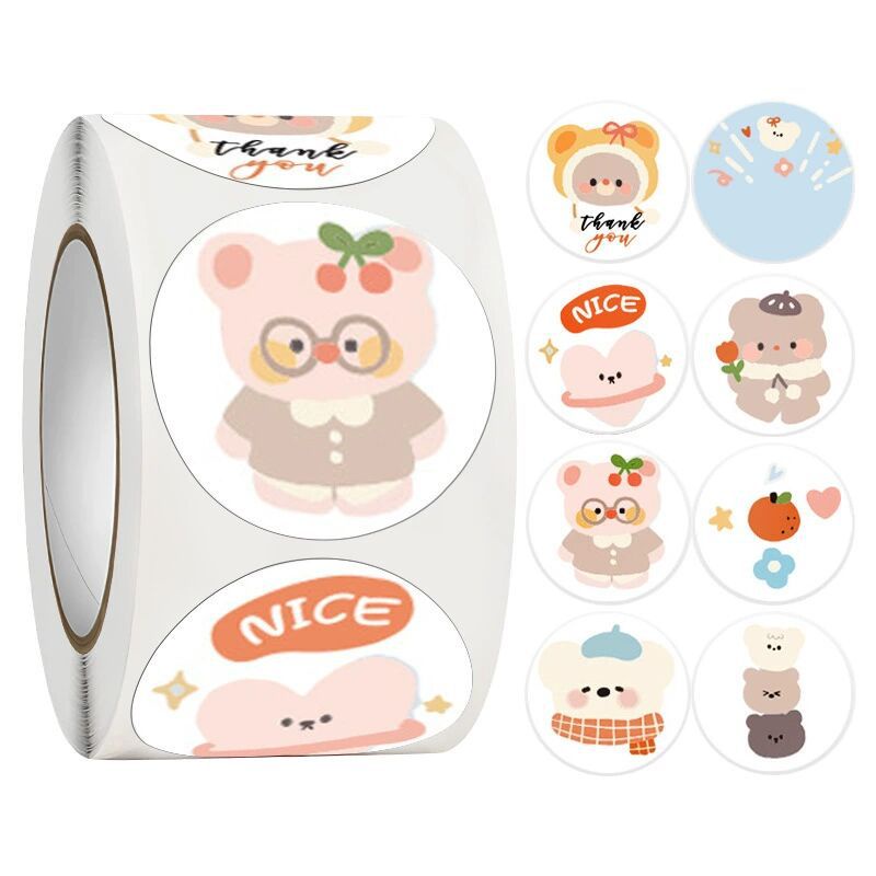 Jual 50pcs Cute Winter Bear Seal Sticker Stiker Lucu untuk Online Shop ...