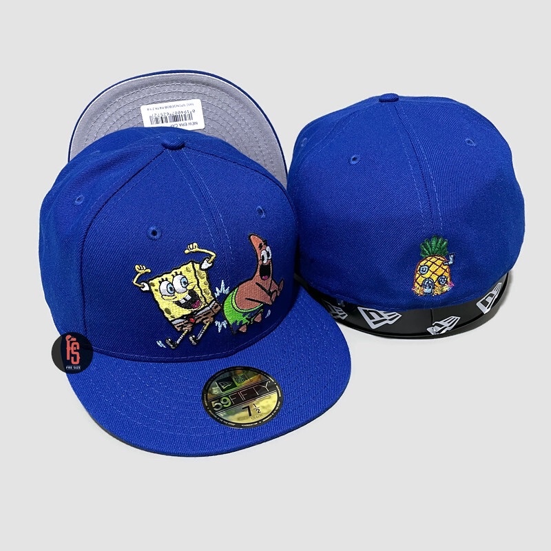 Jual TOPI NEW ERA ORIGINAL 5950 SPONGEBOB & PATRICK BLUE UV GREY ...