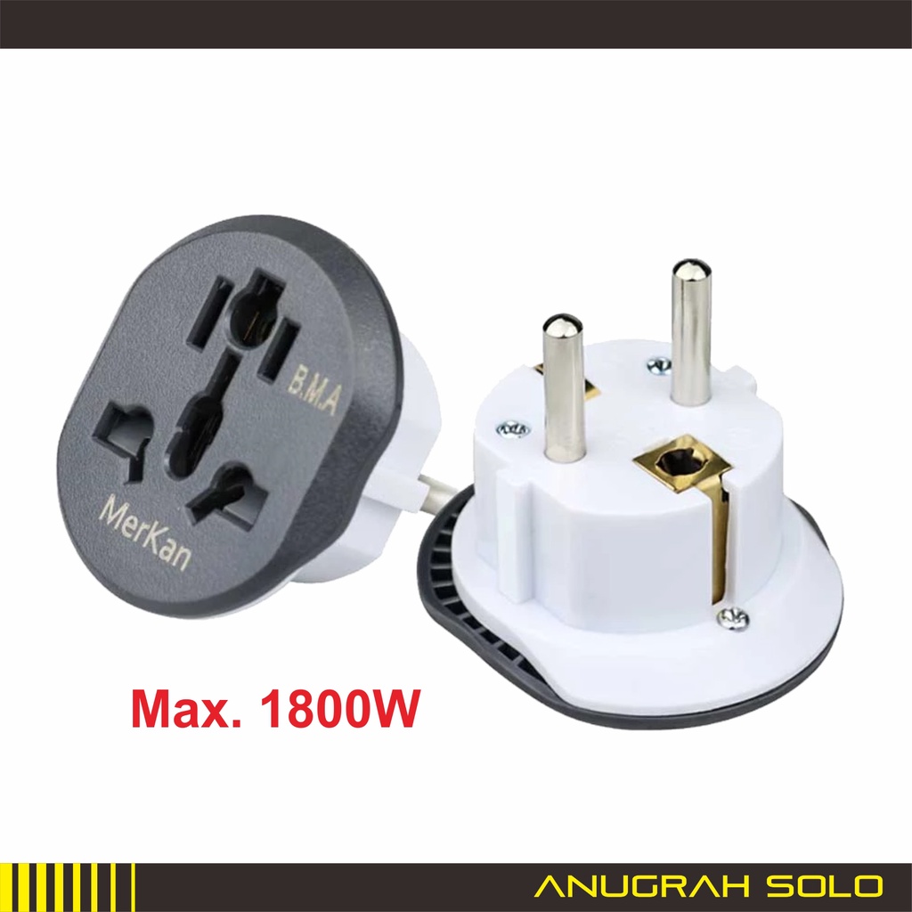 Jual Over Steker Universal AU US UK to EU Plug Adapter Colokan Listrik ...