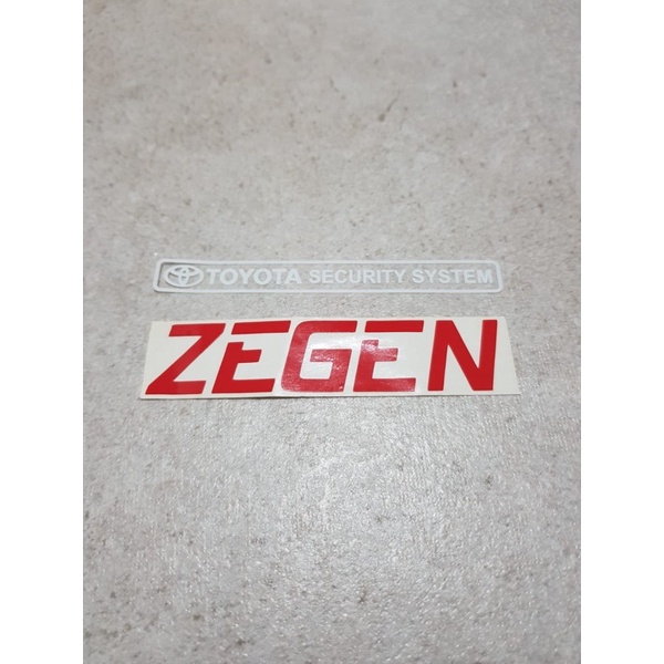 Jual Stiker sticker toyota security system transparan stick on tempel ...