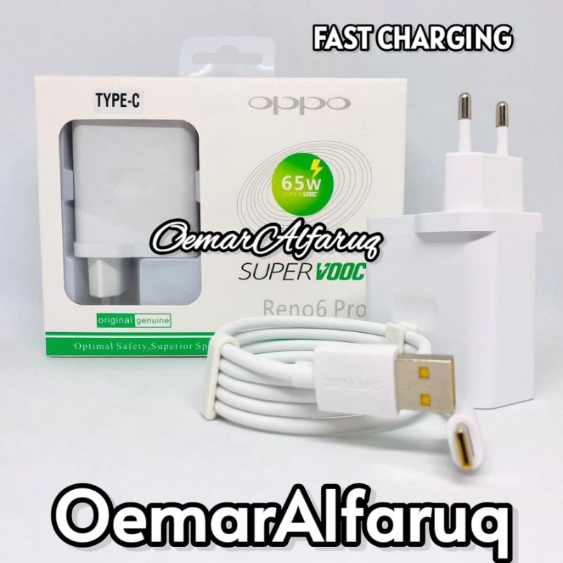 Jual Charger Oppo 65W SUPER VOOC Micro USB & Type C Fast Charging ...
