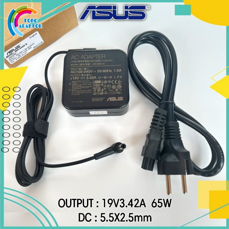Jual Adaptor Charger Casan Laptop Asus A455L X450 X450C X450L X450J X550D 19V3.42A | Shopee ...