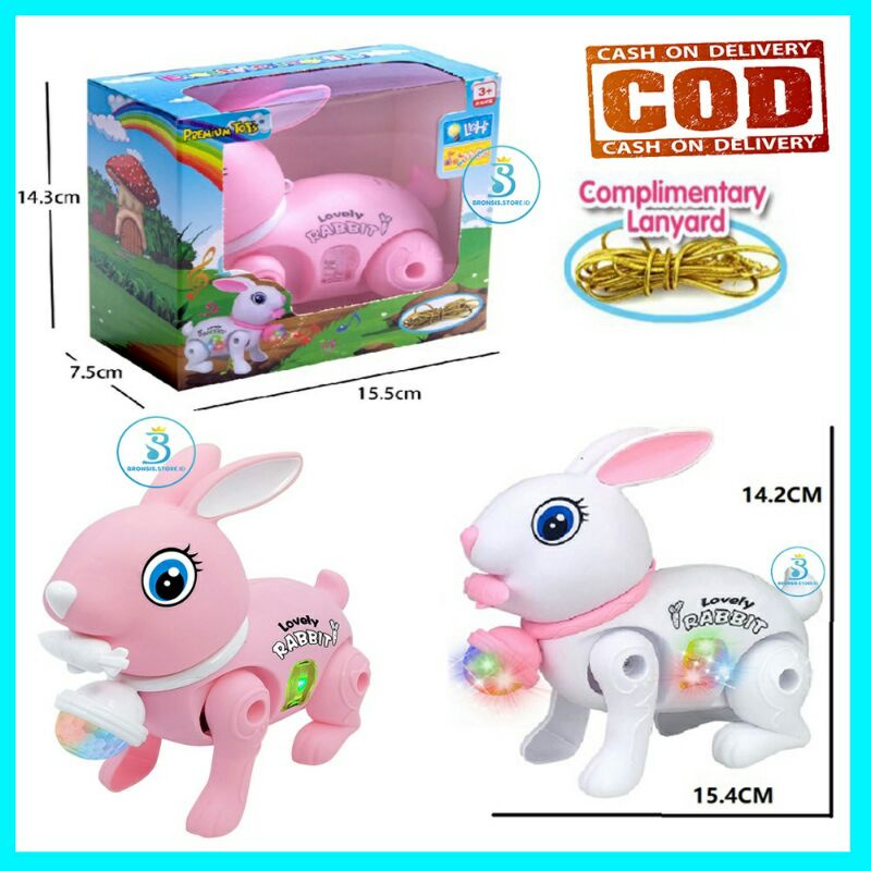 Jual mainan anak KELINCI bisa MELONCAT-LONCAT ada MUSIK dan LAMPU ...