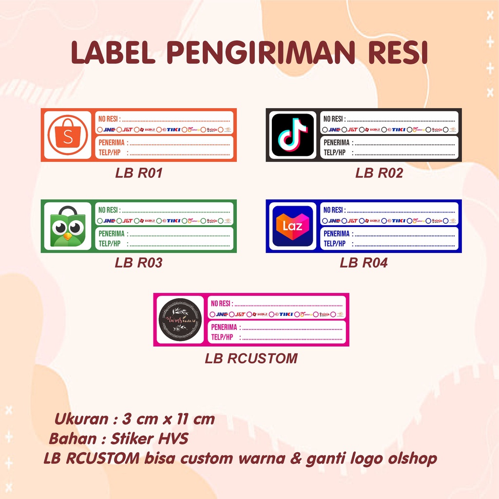 Jual STIKER LABEL PENGIRIMAN RESI | Shopee Indonesia
