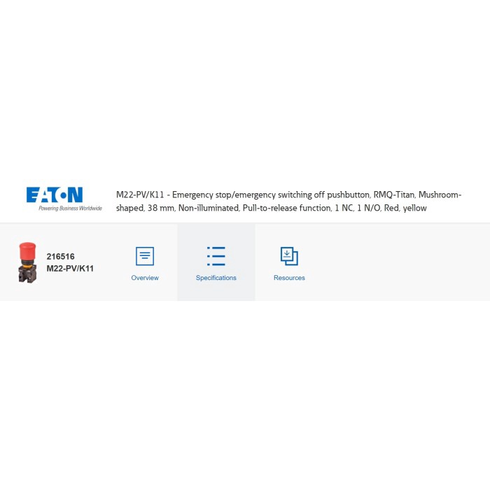 Jual Eaton Moeller M22-PV/K11 216516 Emergency Stop Switch | Shopee Indonesia