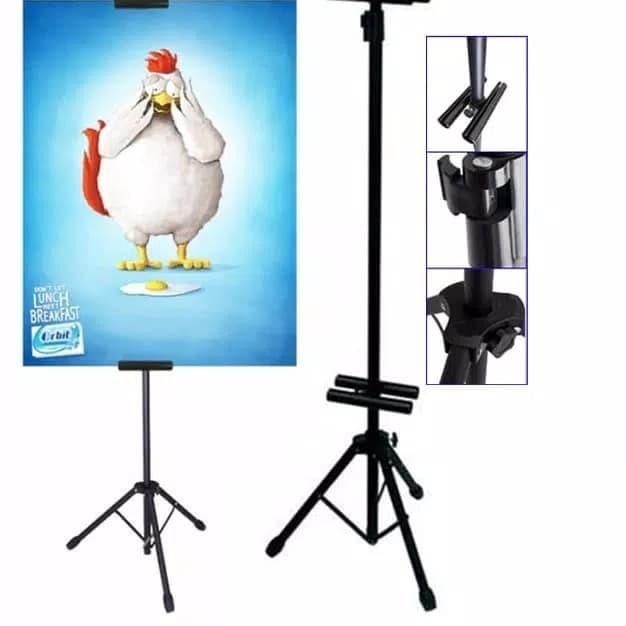 Jual Tripod Banner Tiang Iklan Portable 2 Sisi Display - Hitam | Shopee ...