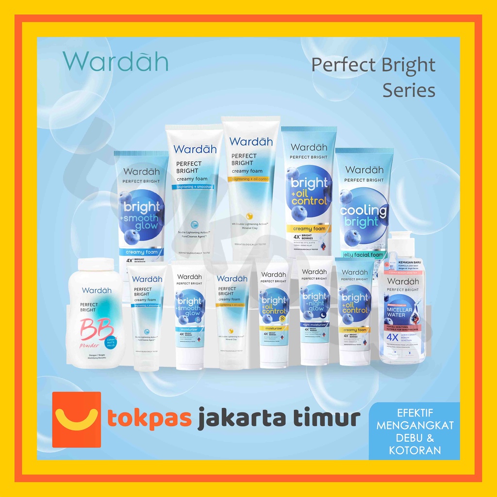 Jual Wardah Perfect Bright Series Creamy Foam Brightening Oli Control / Smoothing / BB Powder ...