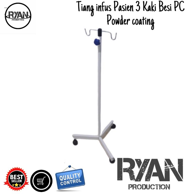 Jual Tiang infus Pasien 3 Kaki Besi PC Powder Coating Berkualitas ...