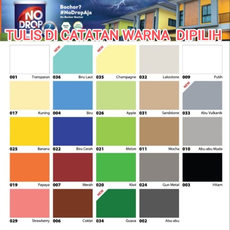 Jual 4 KG Cat Pelapis Anti Bocor Waterproofing Nodrop No Drop 4 KG | Shopee Indonesia