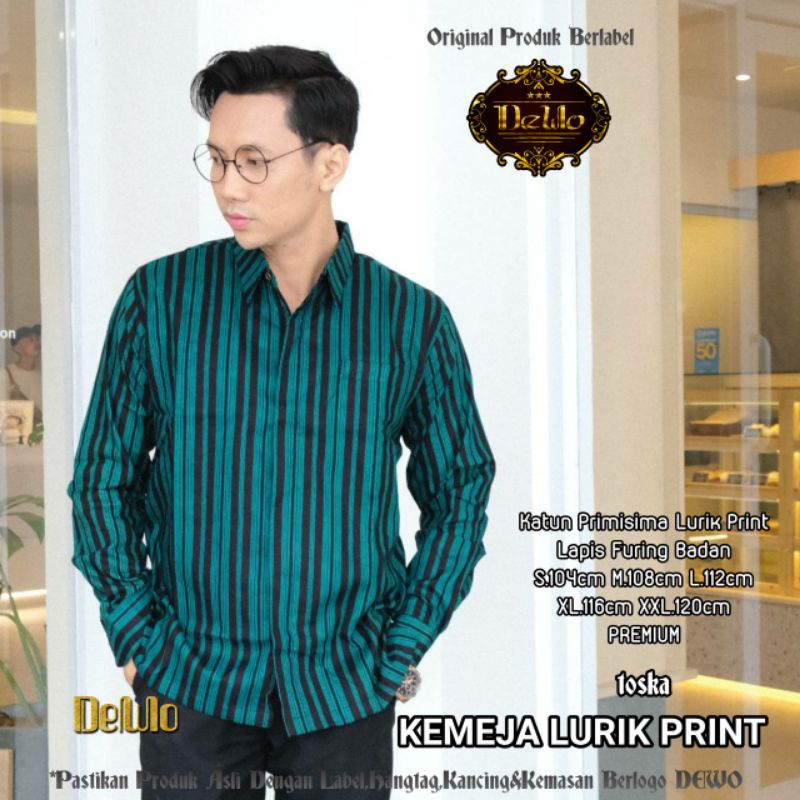 Jual KEMEJA LURIK PANJANG Ory DEWO BATIK | HEM LURIK PANJANG | HEM ...