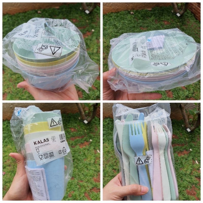 Jual [IKEA] Piring, Mangkok, Sendok, Gelas Set IKEA | Shopee Indonesia