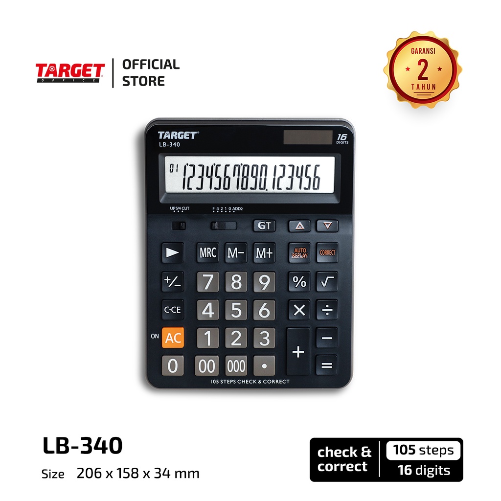 Jual Target LB-340 - Desktop Calculator - 16 digit | Shopee Indonesia
