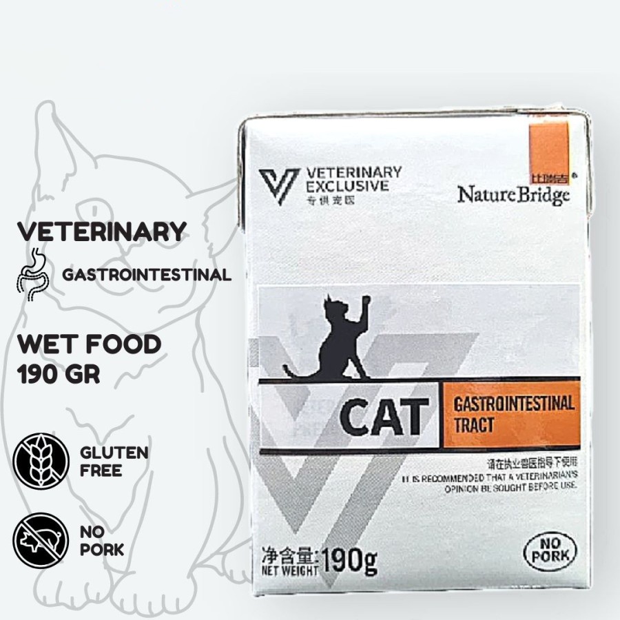 Jual NATURE BRIDGE GASTROINTESTINAL TRACT 190 gr Wet Food For Cat Adult ...