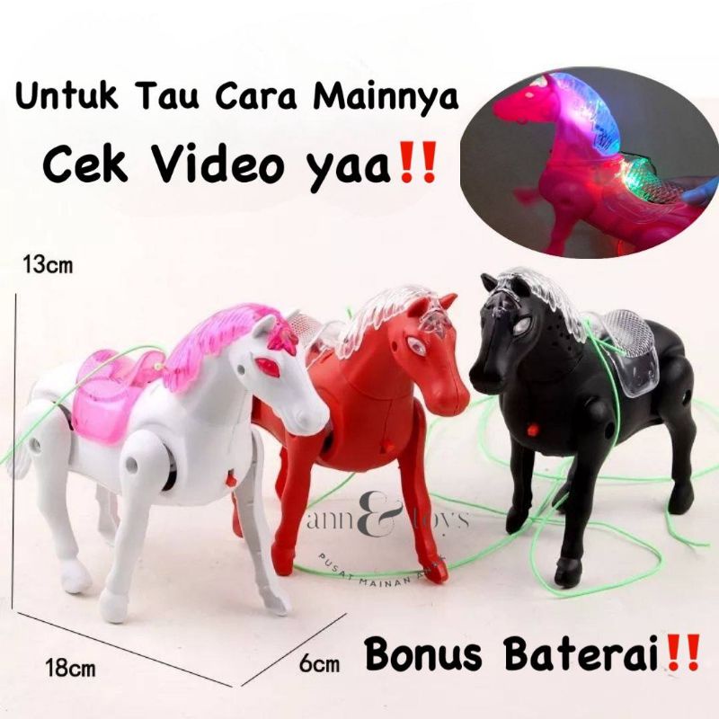 Jual Mainan Kado Anak Kuda-Kudaan Balap ada Lampu dan Dapat Berjalan ...