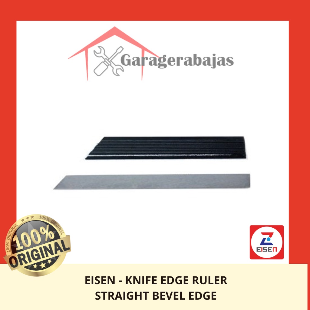 Jual EISEN - KNIFE EDGE RULER - STRAIGHT BEVEL EDGE - 100 | Shopee ...