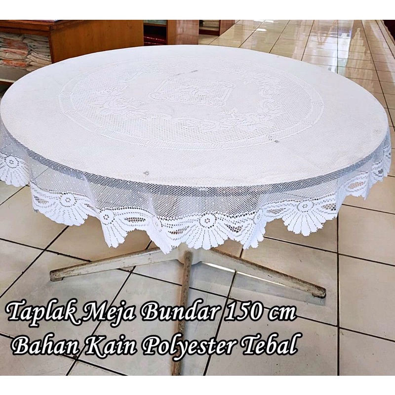 Jual Taplak Meja Bundar Round Table diameter 150 cm Bahan kain ...