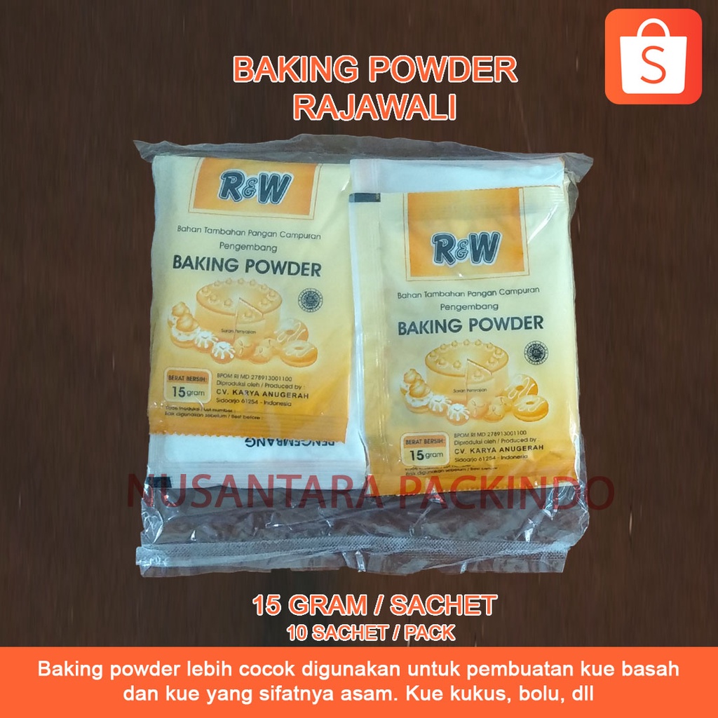 Jual Baking Powder R&W Sachet Or 15gr @10 Sachet / Slop | Shopee Indonesia