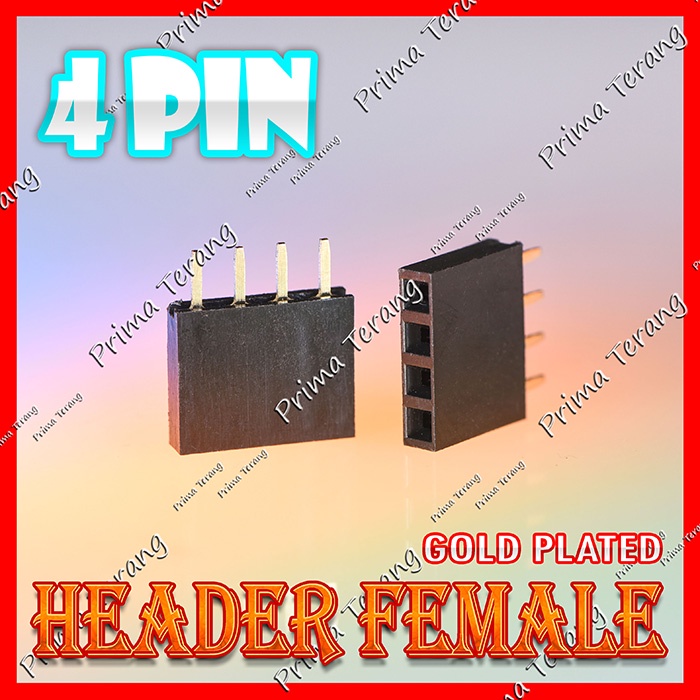 Jual Stackable Header Female 4 Pin Arduino 4P Single Row Pendek ...