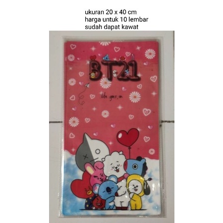 Jual plastik souvenir ulang tahun plastik snack karakter BT21 BT 21 BTS ...