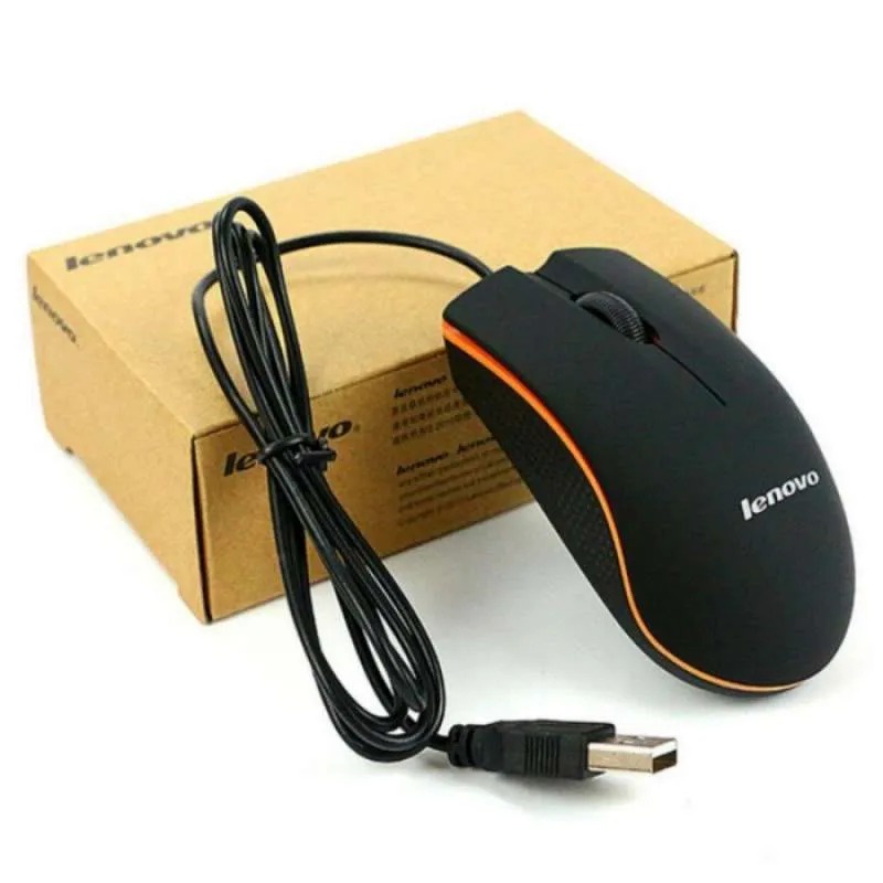 Jual Mouse lenovo m20 usb optical kabel WIRED MOUSE USB 800dpi -00431 ...