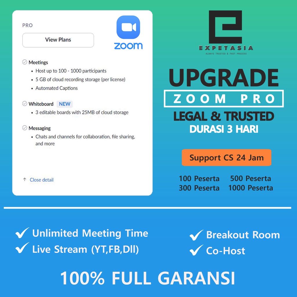 Jual Upgrade 1 Hari Z00M Pro 100p/300p/500p/1000p (Full Garansi) | Shopee Indonesia