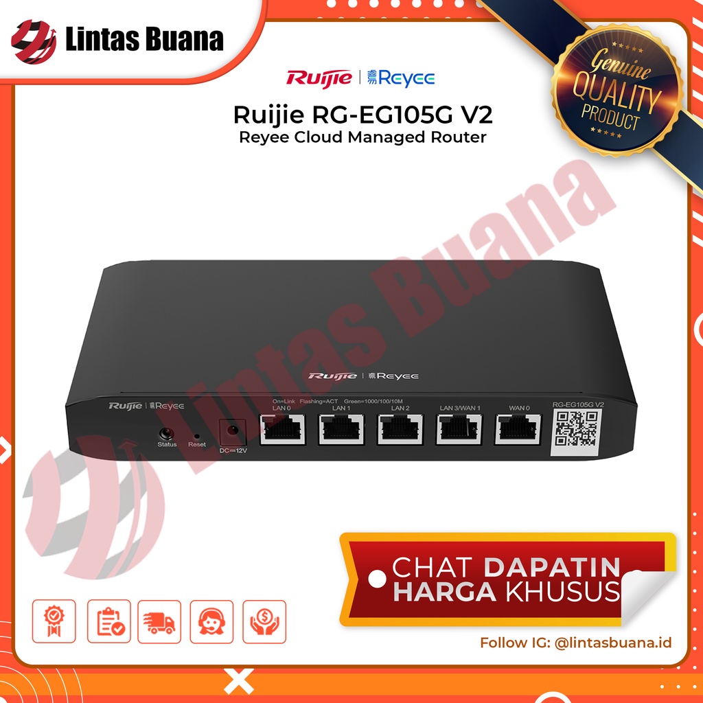 Jual Router Ruijie Reyee RG-EG105G V2 Reyee Cloud Managed Router | Shopee Indonesia