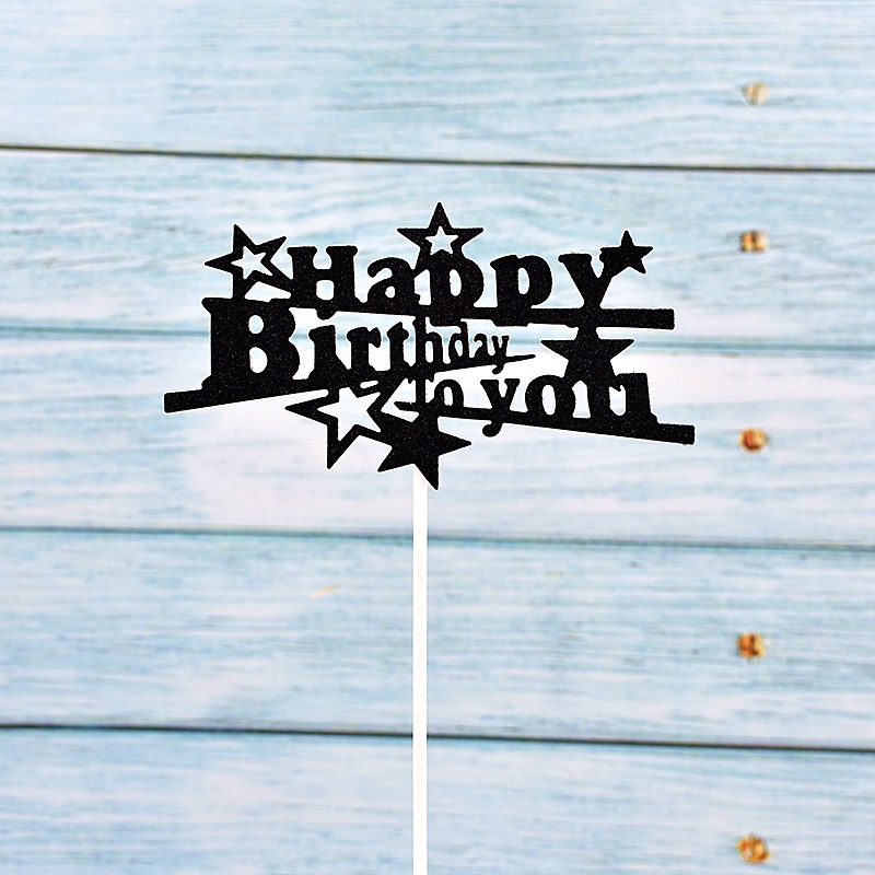 Jual Cake Topper /Topper Kue HBD /Happy Birthday Huruf Besar, Latin ...