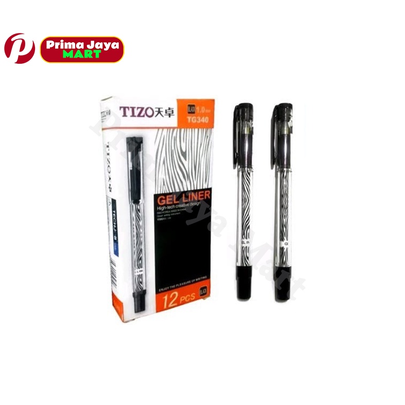 Jual Pulpen Gel Tizo TG340 Hitam/Pulpen Tanda Tangan | Shopee Indonesia