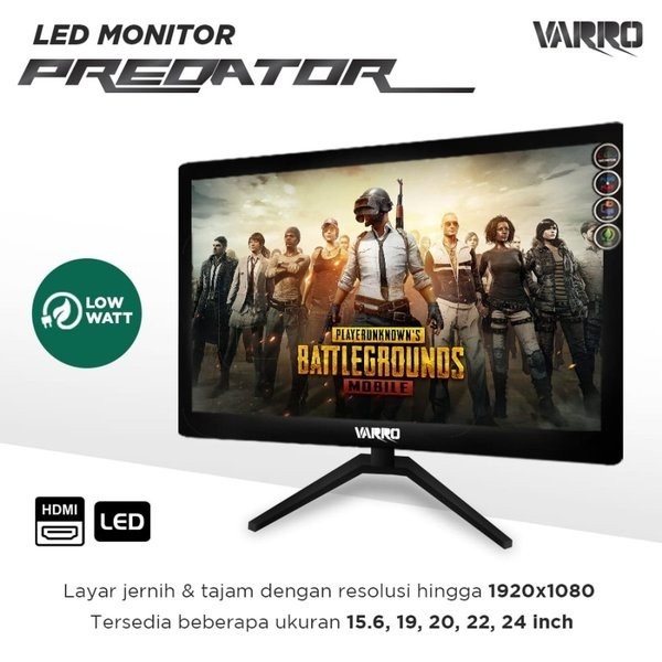 Jual MONITOR LED 20” VARRO PREDATOR GAMING GARANSI RESMI | Shopee Indonesia