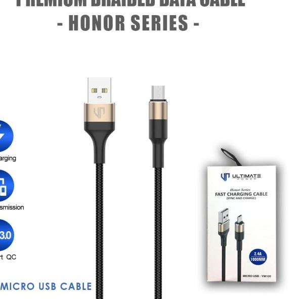 Jual Ultimate Power Premium Braided Kabel Data Cable Honor Series Micro ...