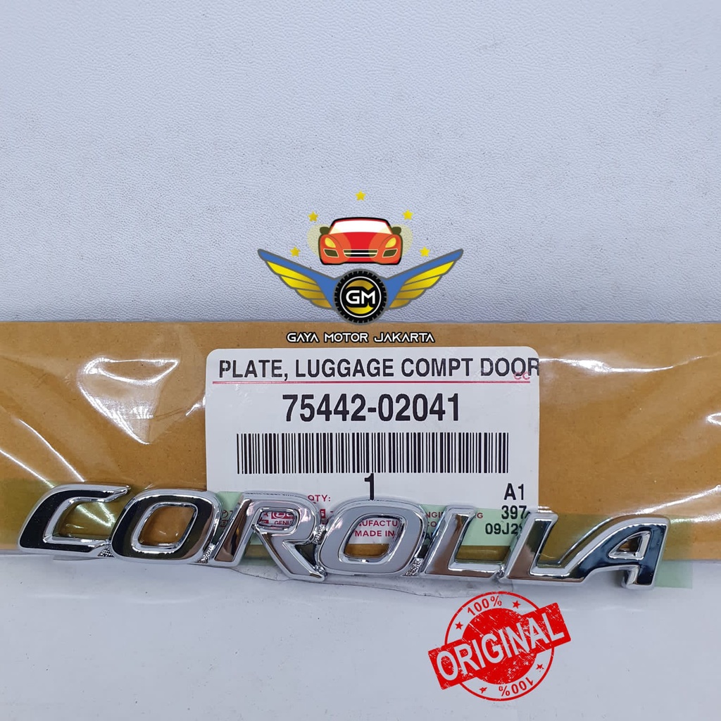 Jual Emblem Logo Corolla-Toyota Corolla Altis 75442-02041 ORIGINAL ...