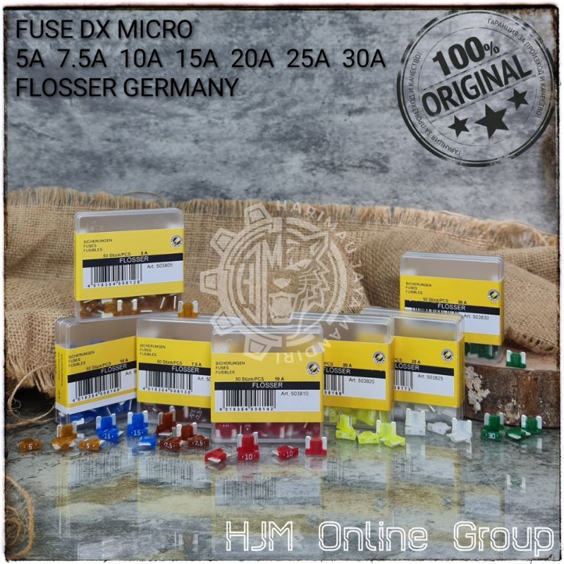 Jual FUSE DX MICRO FLOSSER GERMANY 5A 7.5A 10A 15A 20A 25A 30 - SEKRING ...