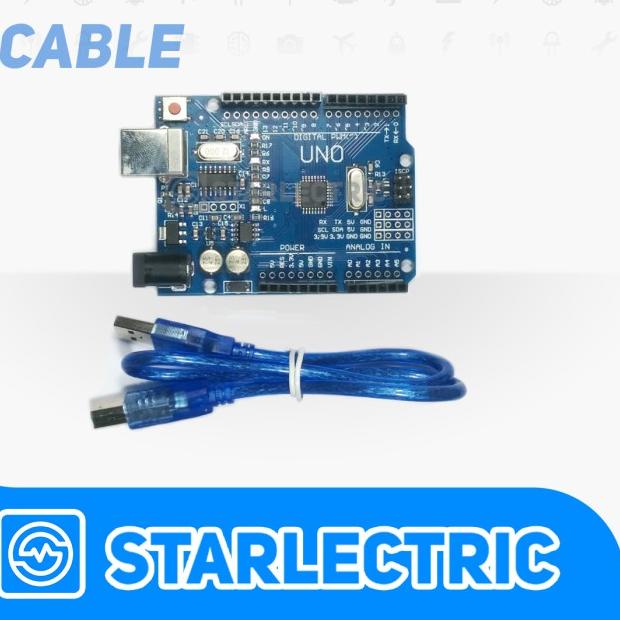 Jual Uno R3 with Cable - Uno Complatible Atmega328p dengan kabel SMD ...