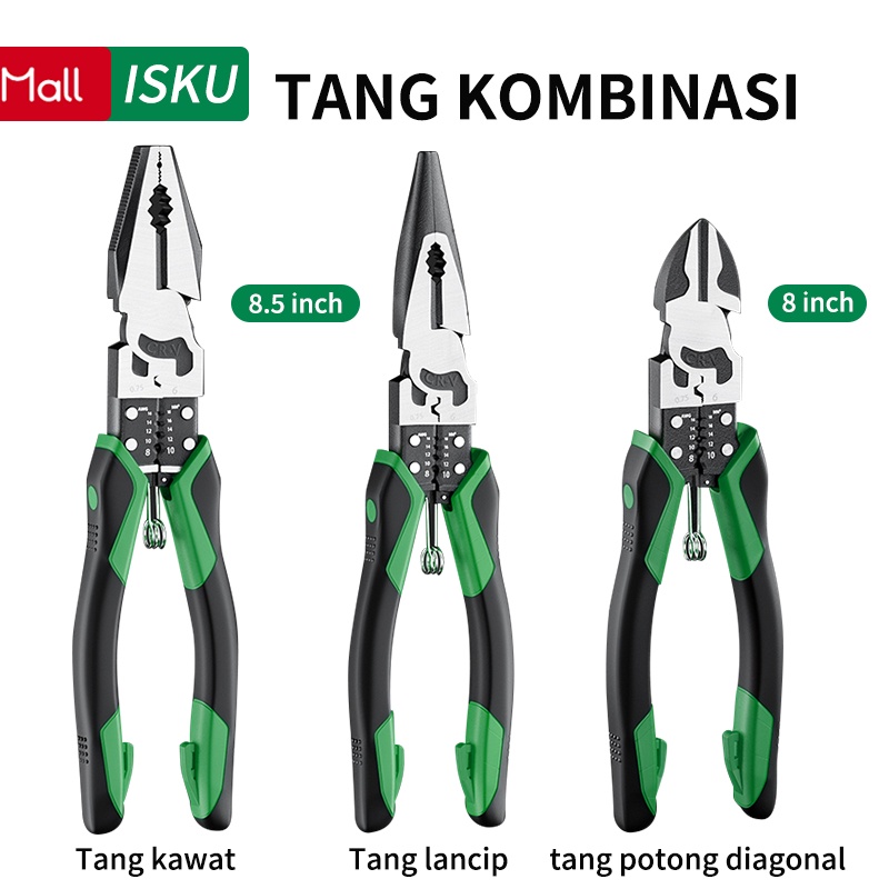 Jual ISKU Tang Kombinasi 8.5 inch Tang Potong 8 inch Dan Tang Lancip 8.5 inch ISKU Heavy Duty ...
