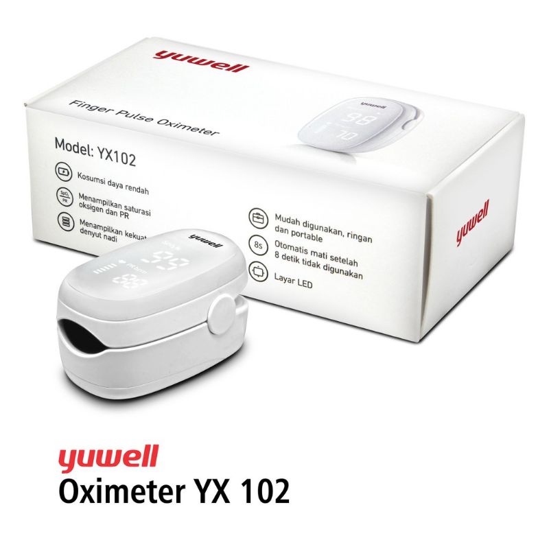 Jual Oximeter Yuwell YC 102 / Pulse Oximeter Yuwell / Oksimeter Yuwell ...