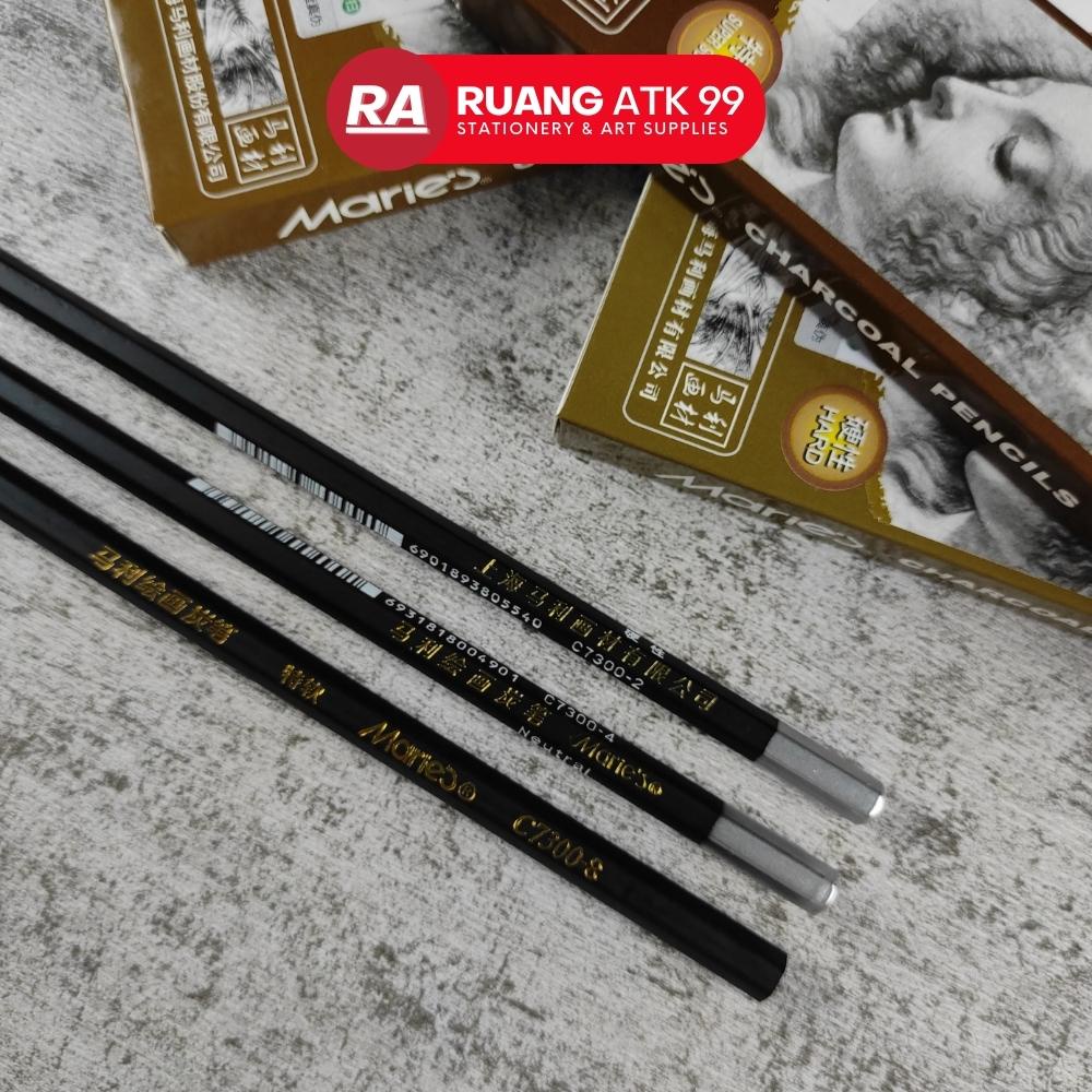 Jual Maries Charcoal Drawing Sketch Pencil Pensil Charcoal Gambar dan Sketsa Maries | Shopee ...