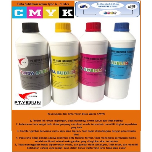 Jual Ink Tinta Sublim / Sublimasi Textile Yesun ( Biasa ) - 1 Liter ...