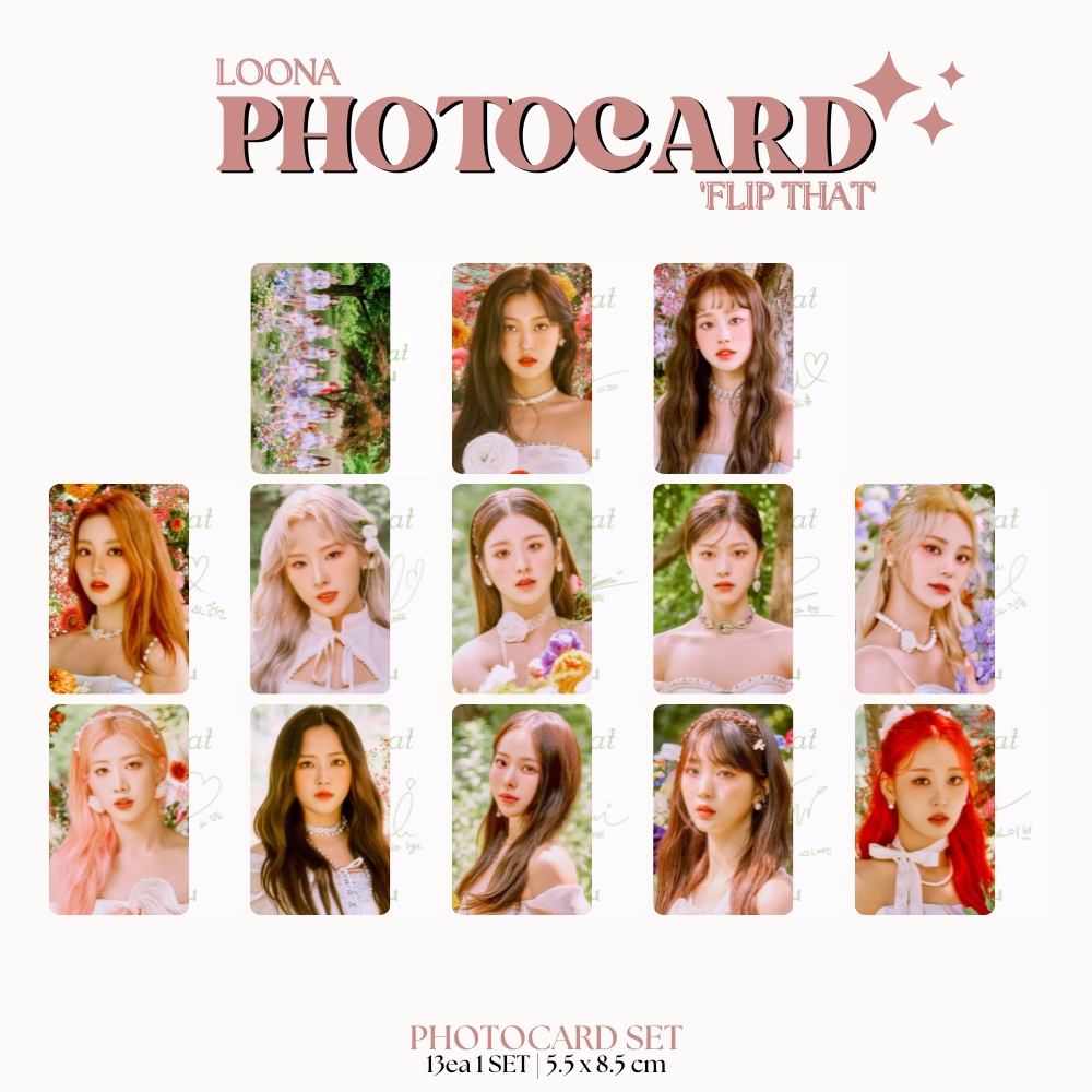 Jual PHOTOCARD LOONA FLIP THAT 2SISI (ISI 13 PCS + LAMINASI 2 SISI ...