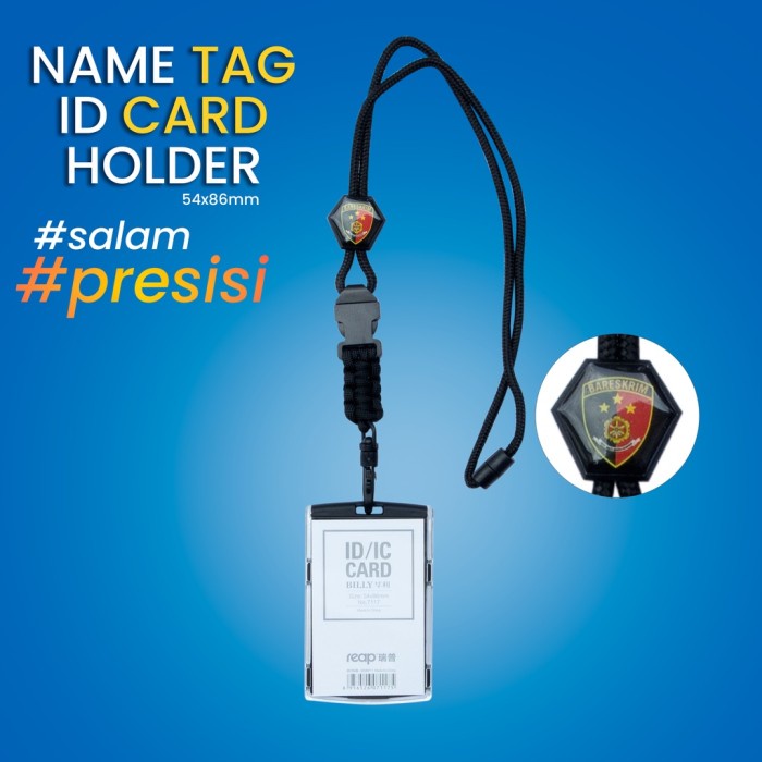 Jual Name Tag Reap Card Holder Front Id Card Kalung Holder Name Tag ...